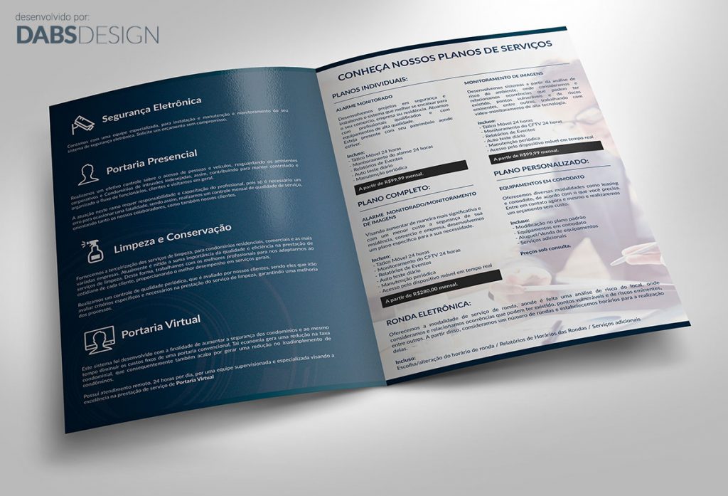 Criação Design para Folder Empresarial e Serviços: (41) 4101-4706
